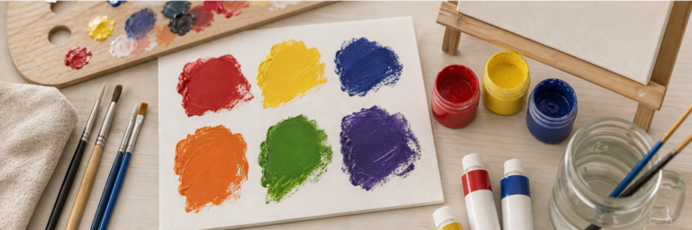 Primaire kleuren: rood, geel en blauw uitgelegd
